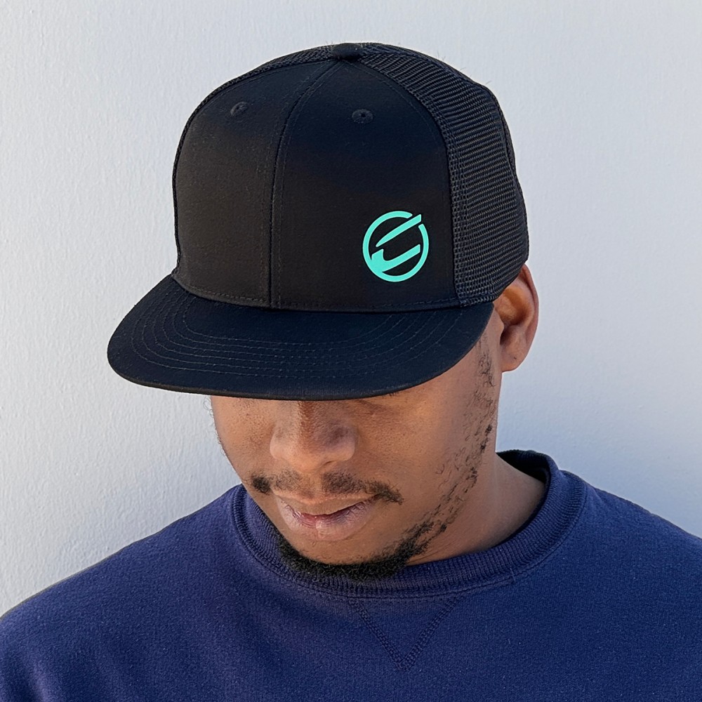 CHASE HAT BLACK/TEAL Color Black / Teal