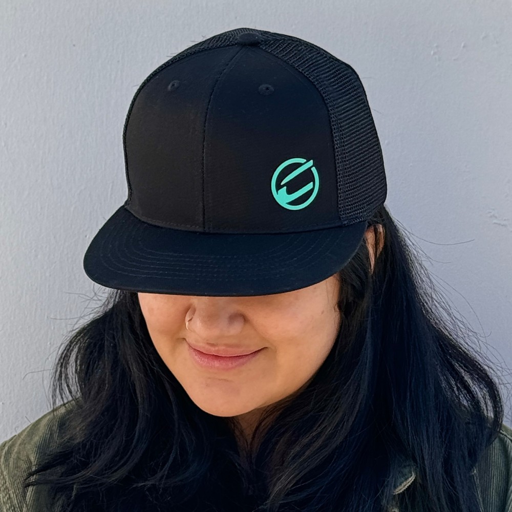 CHASE HAT BLACK/TEAL Color Black / Teal
