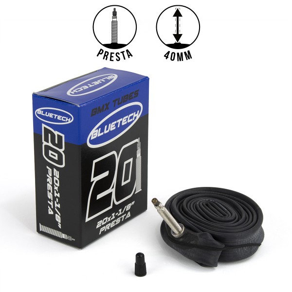 EXCESS TUBES PRESTA VALVE 40MM Tube sizes 20x1-1/8"